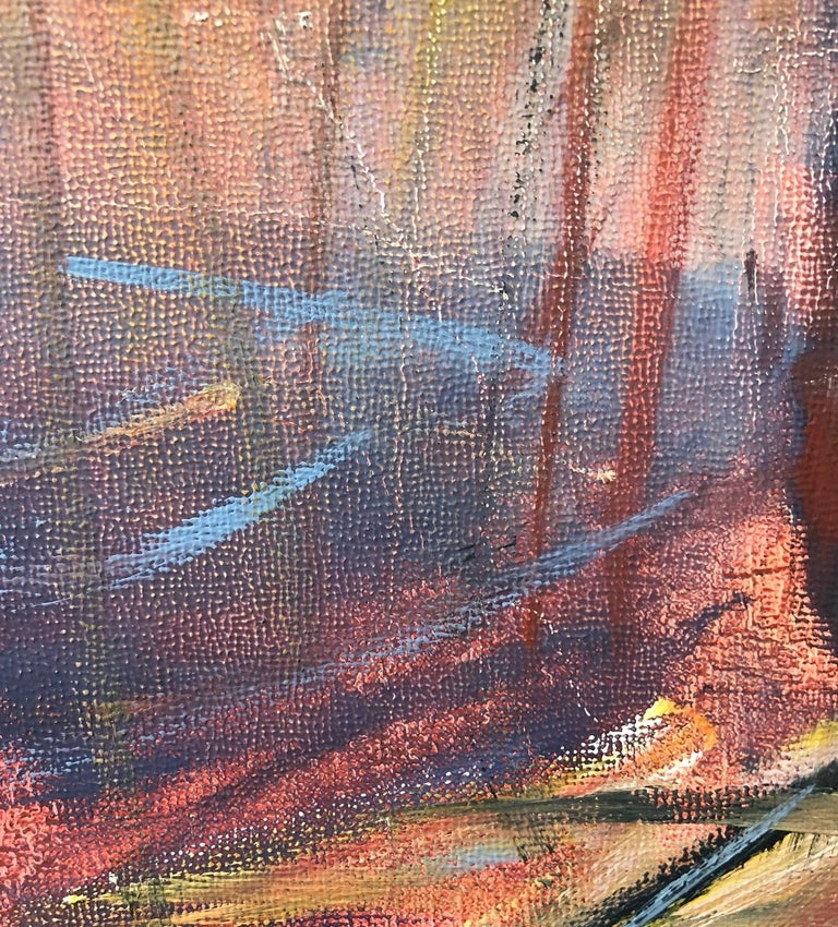Catherine Picard-Gibbs - "The Train Yard", oil painting, abstract ...