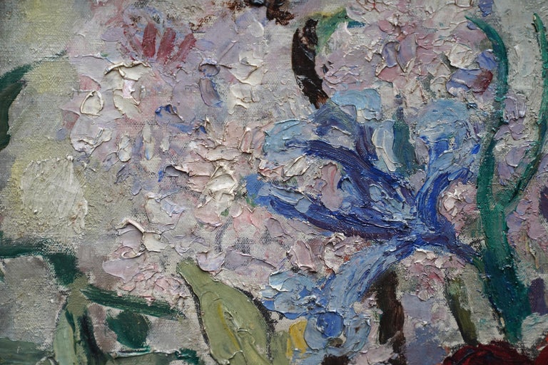 Cathleen Mann - Slade School Still Life Floral - British 1930's Post Impressionist oil painting ...