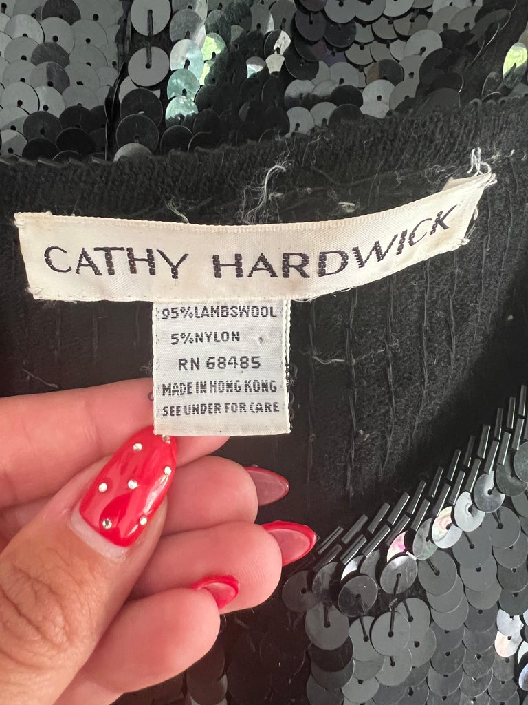 Cathy Hardwick Black Mini Party Dress For Sale at 1stDibs