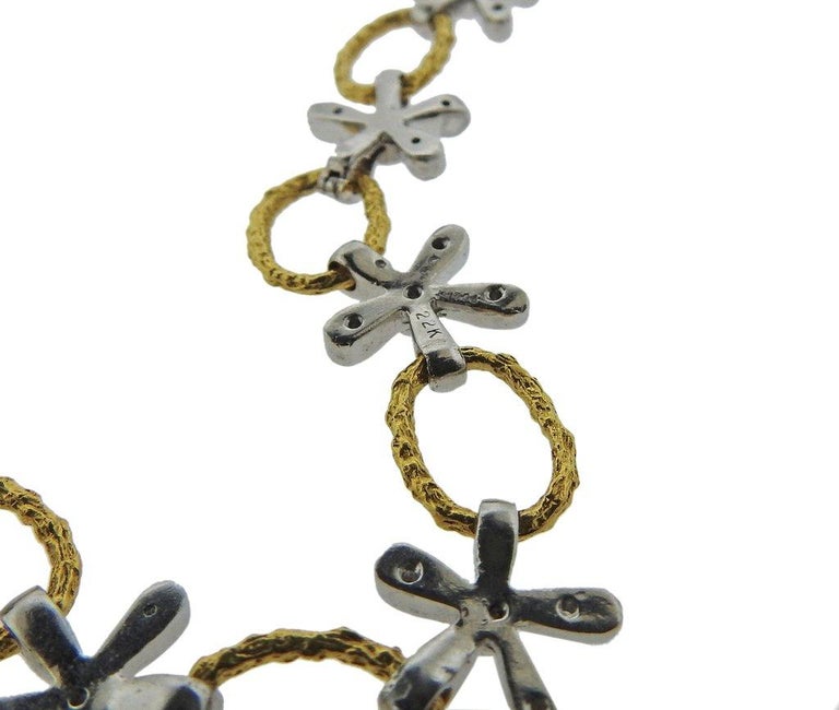 Cathy Waterman Daisy Diamond Platinum Gold Necklace at 1stDibs | cathy ...
