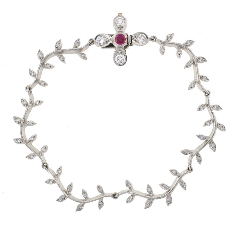 Cathy Waterman Diamond Ruby Flower Bracelet at 1stDibs | cathy waterman ...