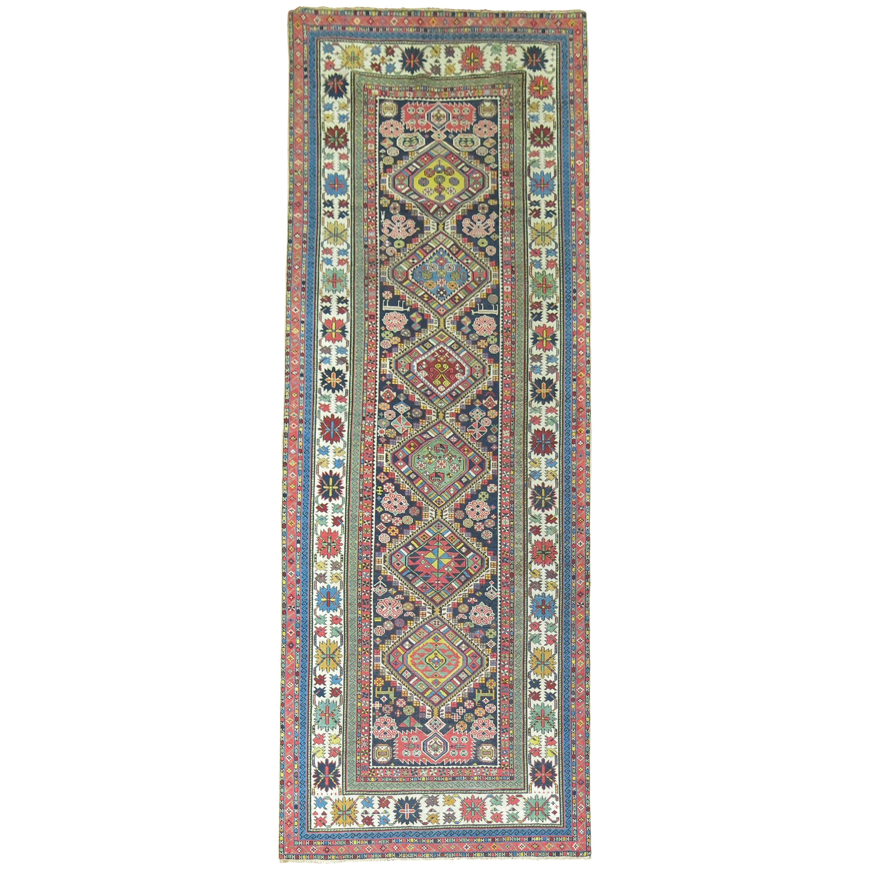 Caucasian Antique Runner For Sale at 1stDibs
