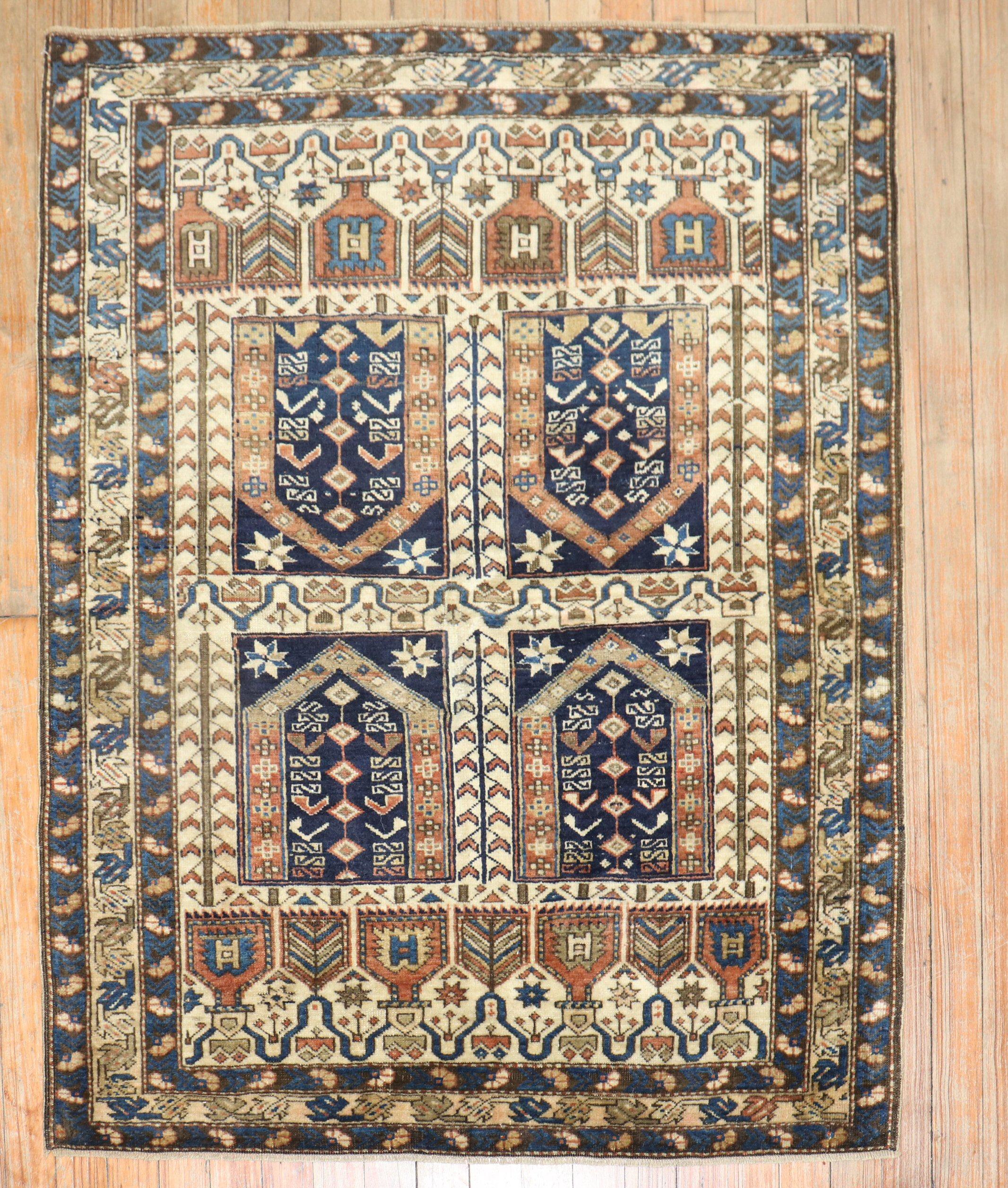 Caucasian Kuba Mini Antique Prayer Rug For Sale at 1stDibs