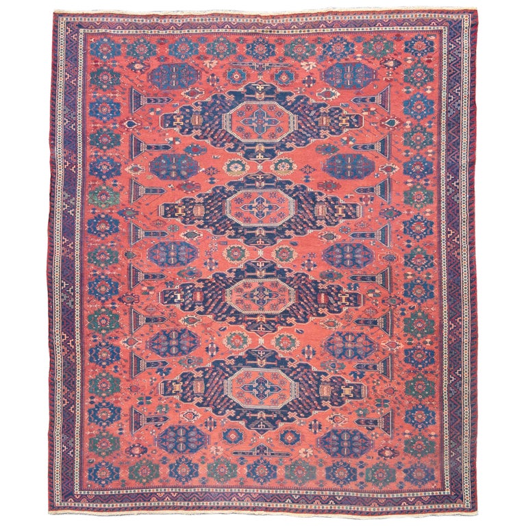 Caucasian Sumak Carpet For Sale at 1stDibs