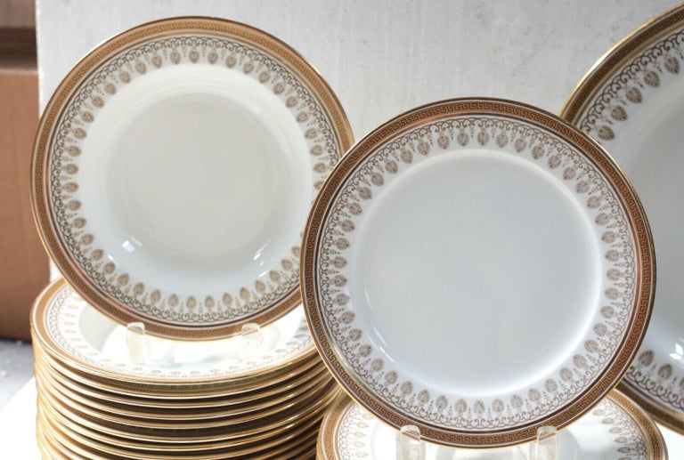 Cauldon England 9 Piece Dinner Service for 16, Gilt Rim Designs, circa ...