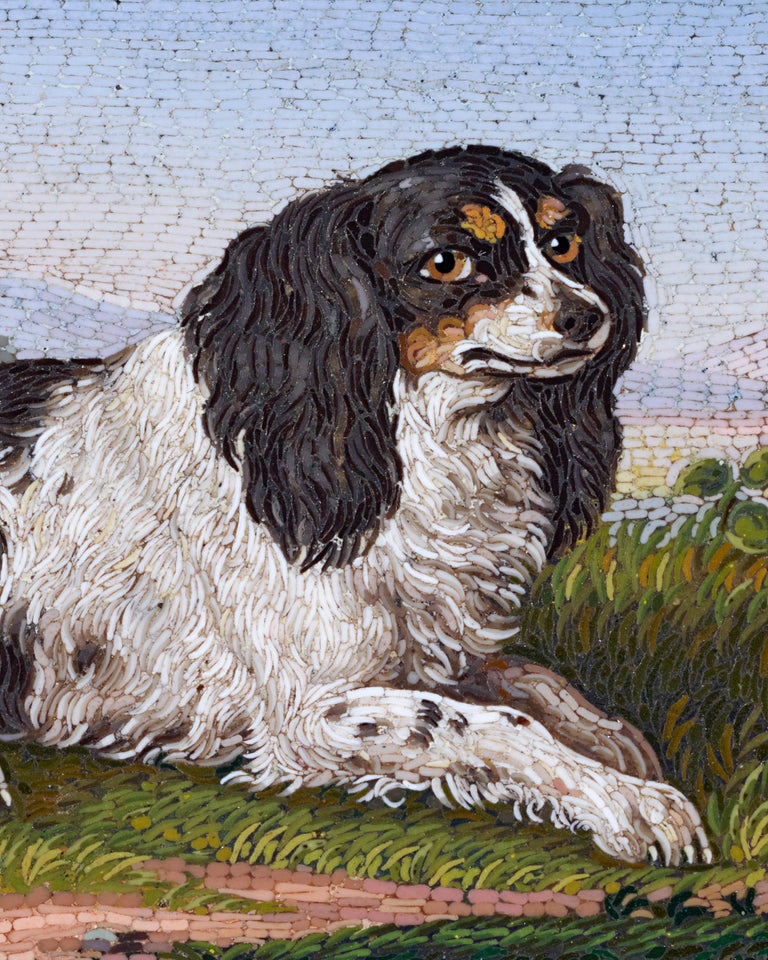 Cavalier King Charles Spaniel Micromosaic Brooch For Sale at 1stDibs