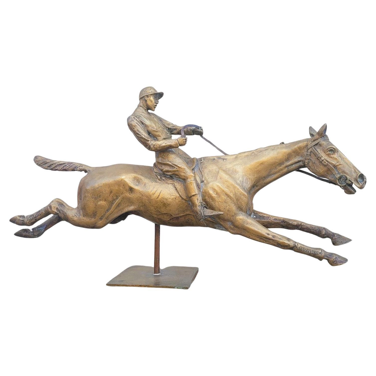 Large Silvered Bronze Sculpture of a Spanish Cavalier For Sale at 1stDibs