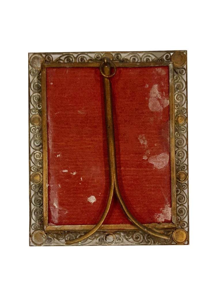 Cavalier Soldier Picture in Bronze and Pearl Frame For Sale at 1stDibs