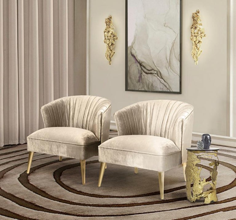 Contemporary Modern Cay In Bronze Glass Side Table by Brabbu For Sale ...