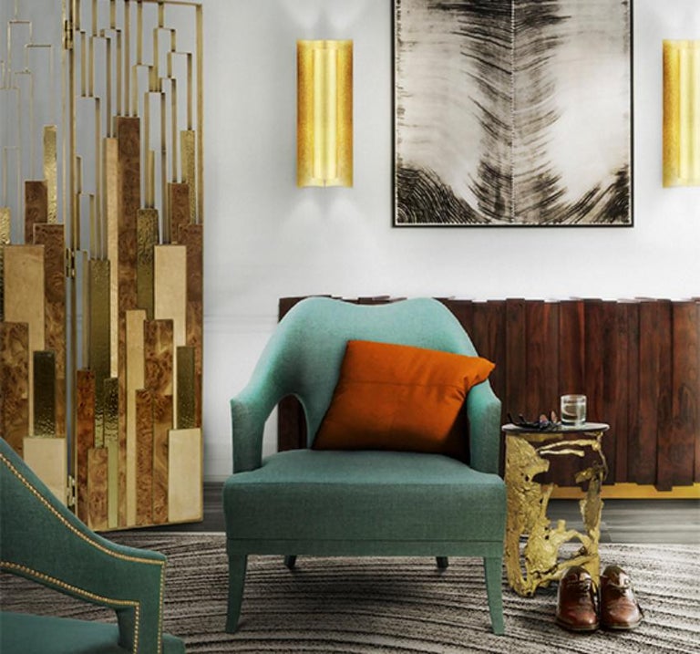 Contemporary Modern Cay In Bronze Glass Side Table by Brabbu For Sale ...