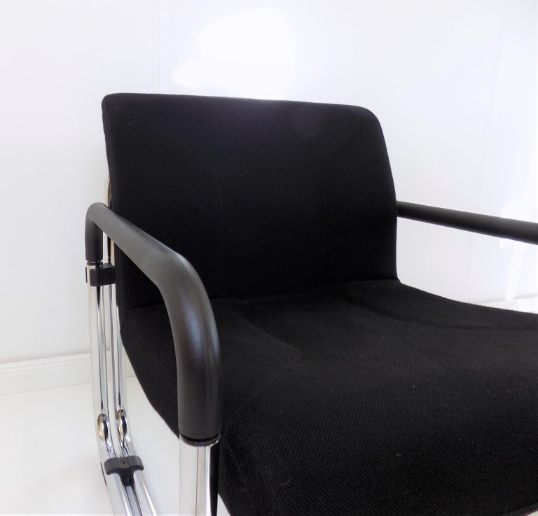 Cazzaro Bauhaus Tubular Steel Armchairs, Set of 2 For Sale at 1stDibs