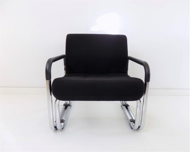 Cazzaro Bauhaus Tubular Steel Armchairs, Set of 2 For Sale at 1stDibs