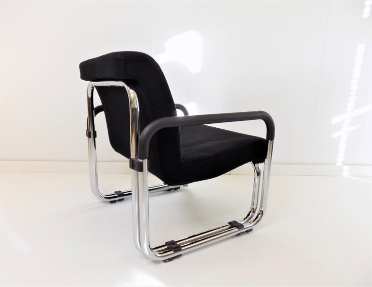 Cazzaro Bauhaus Tubular Steel Armchairs, Set of 2 For Sale at 1stDibs