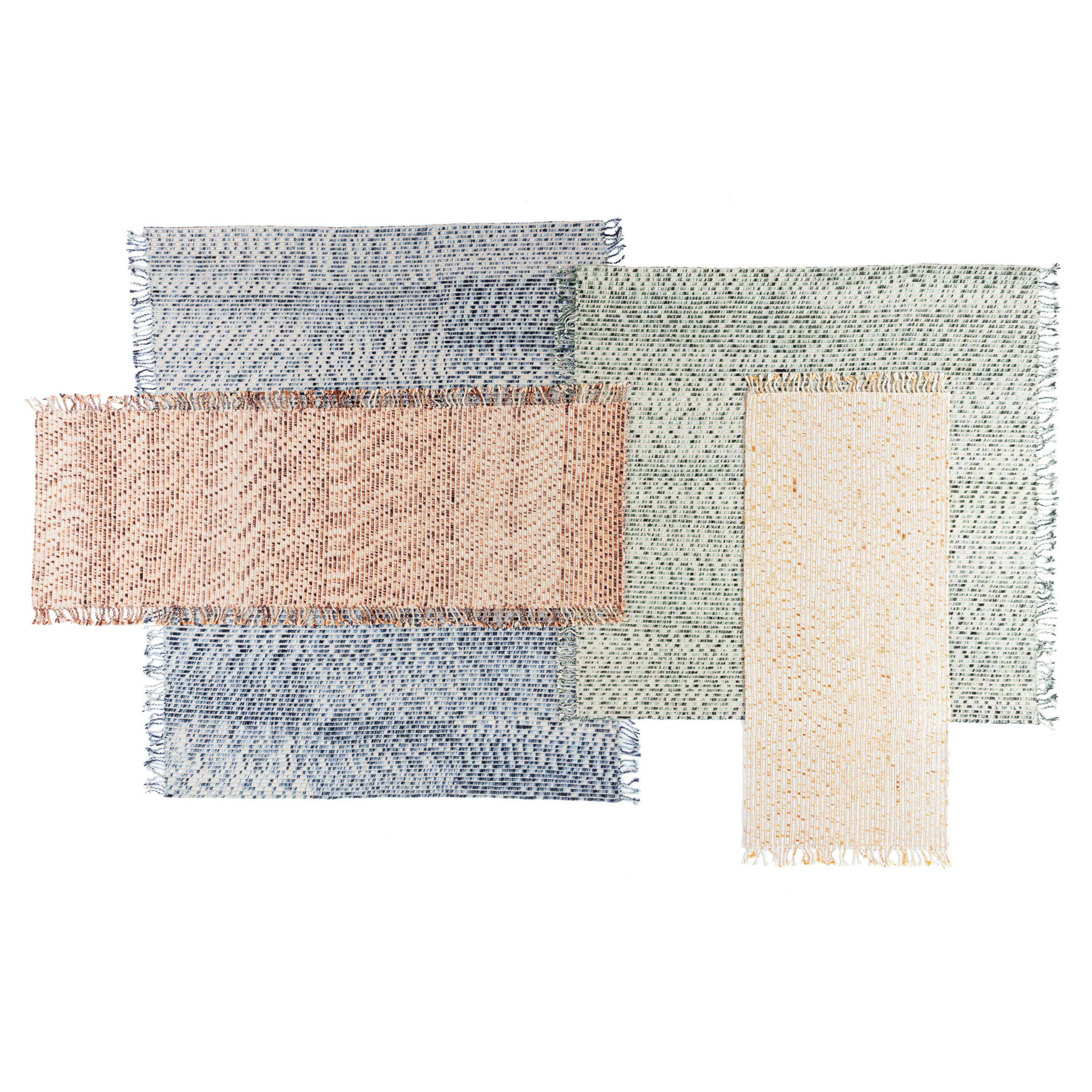 Textured Modern Lines Red Handmade Rug in Himalayan Wool by Philippe ...