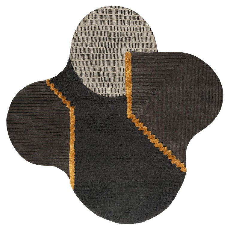 cc-tapis Lunar Addiction Square Ocher Rug by Studiopepe For Sale at 1stDibs