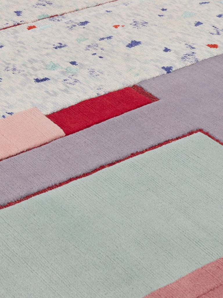 CC-Tapis Patcha Standard Handmade Rug in Mint Multicolor by Patricia Urquiola For Sale at 1stDibs