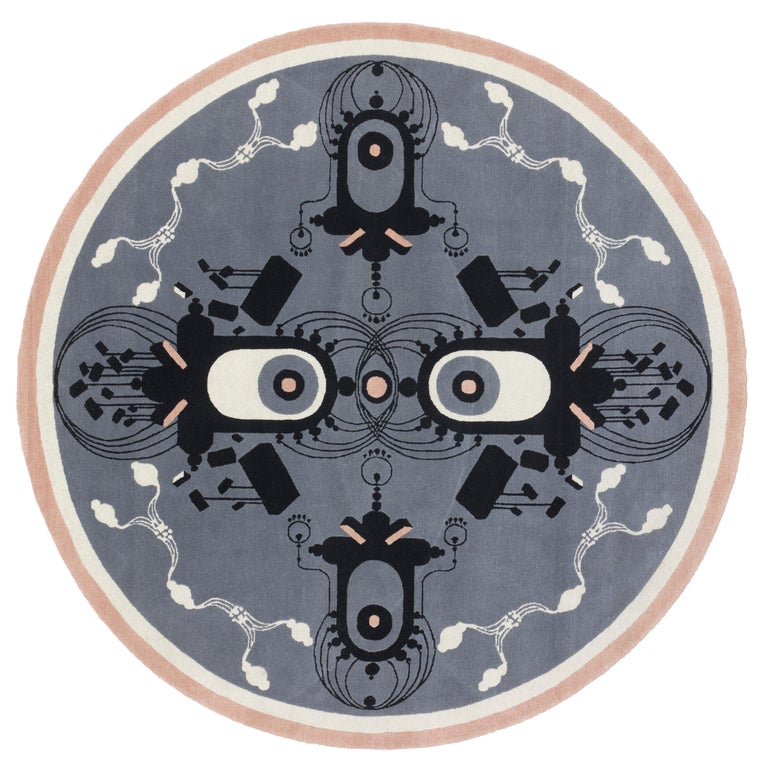 CC-Tapis Round Turlurette Rug by Federico Pepe For Sale at 1stDibs