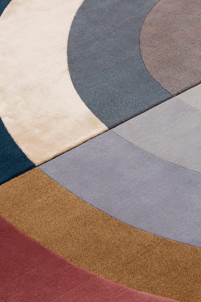 cc-tapis Rug Bliss Round Blue by Mae Engelgeer For Sale at 1stDibs