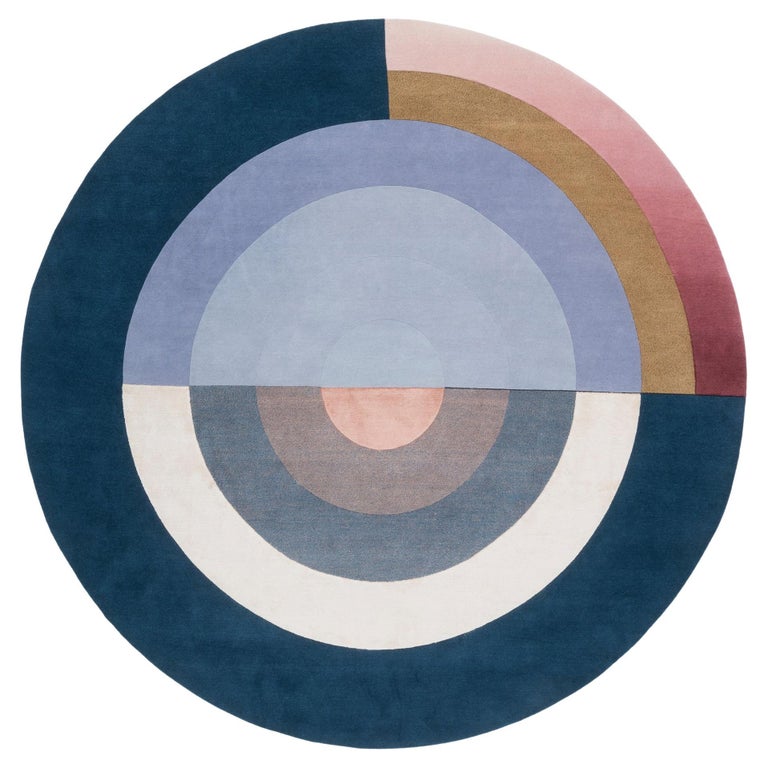cc-tapis Rug Bliss Round Blue by Mae Engelgeer For Sale at 1stDibs