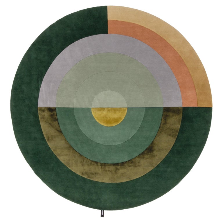 cc-tapis Rug Bliss Round in Forest by Mae Engelgeer For Sale at 1stDibs