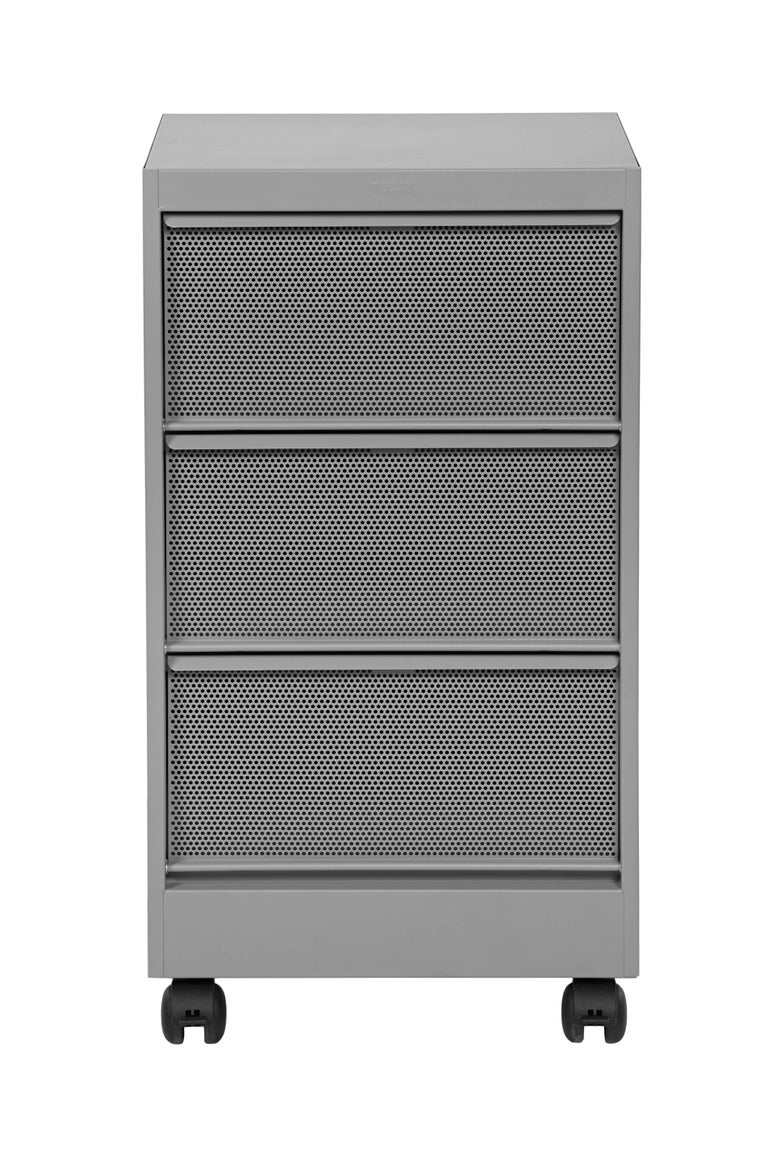 CC3 Perforated Industrial Cabinet in Textured Matte Grey by Xavier ...