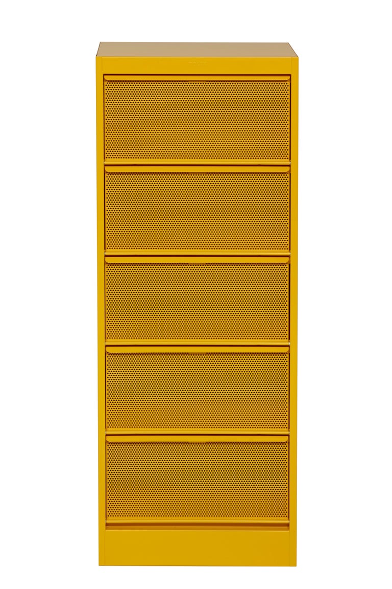 CC5 Perforated Industrial Cabinet in Mustard Yellow by Xavier Pauchard ...