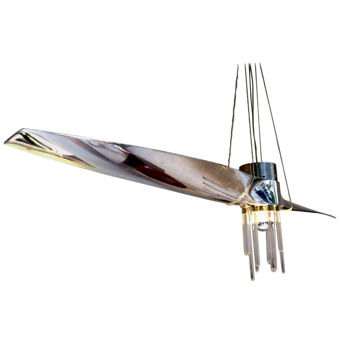 Rare Levelle 'Birdwing' Ornate Retractable Blade Fan For Sale at 1stDibs