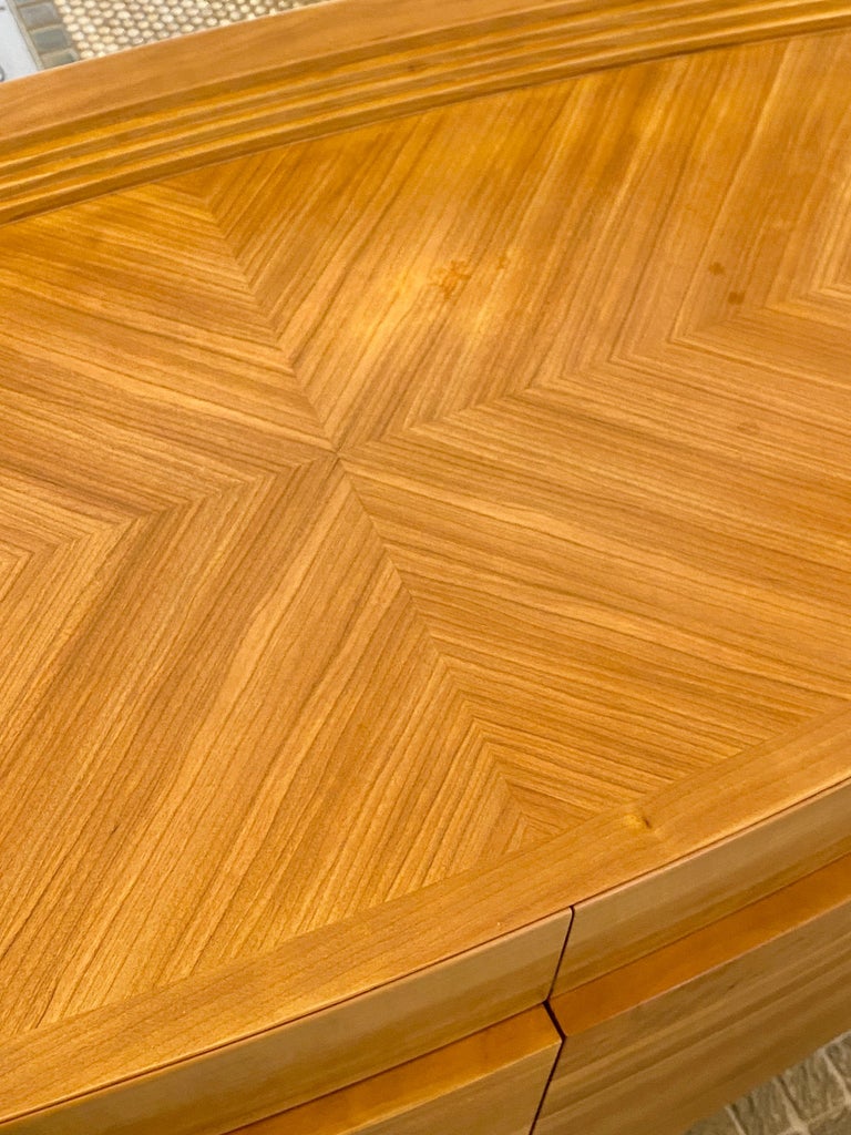 Ceccotti Collezioni Mid Century Bleached Oval Console For Sale at 1stDibs