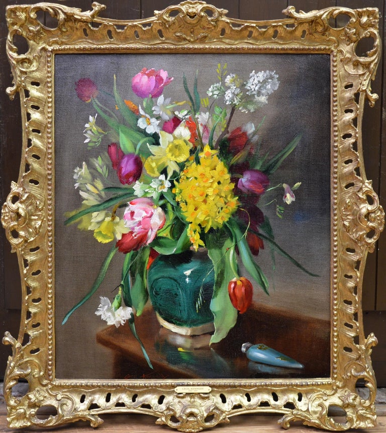 Cecil Kennedy - Tulips and Daffodils - Floral Still Life Oil Painting ...