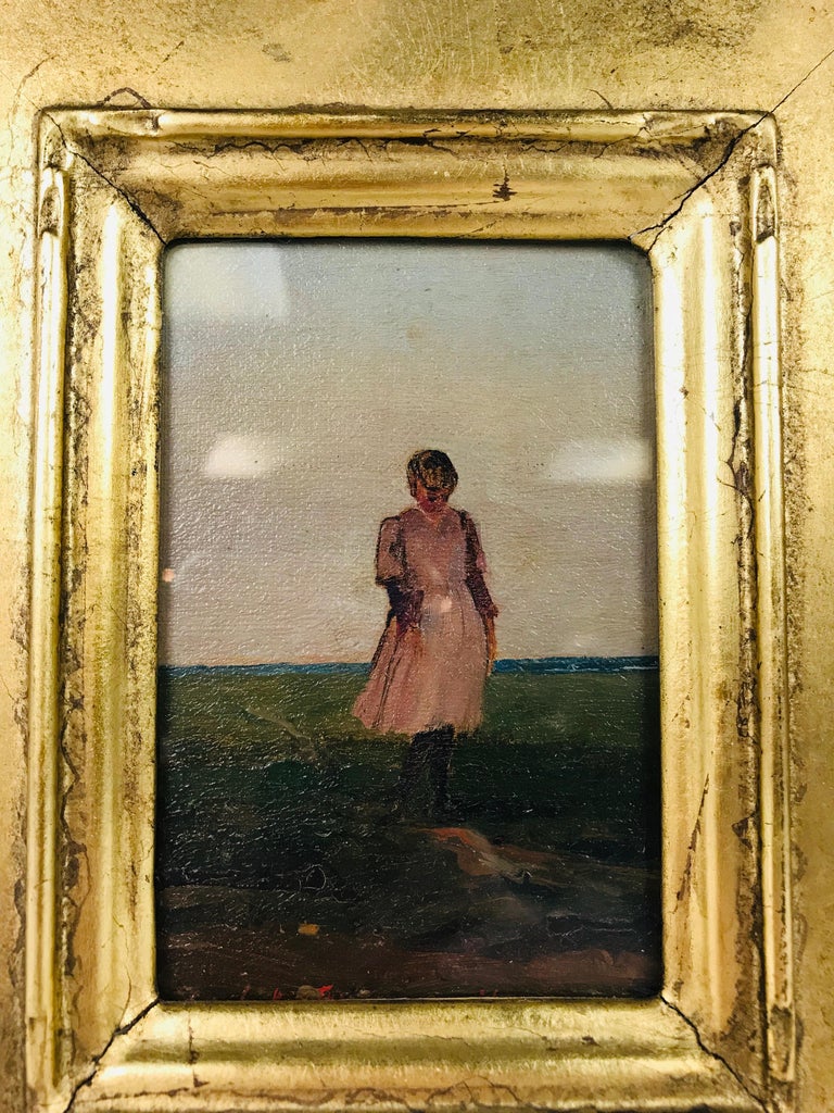 "Cecile Baxter" Elijah Baxter Oil on Board at 1stDibs