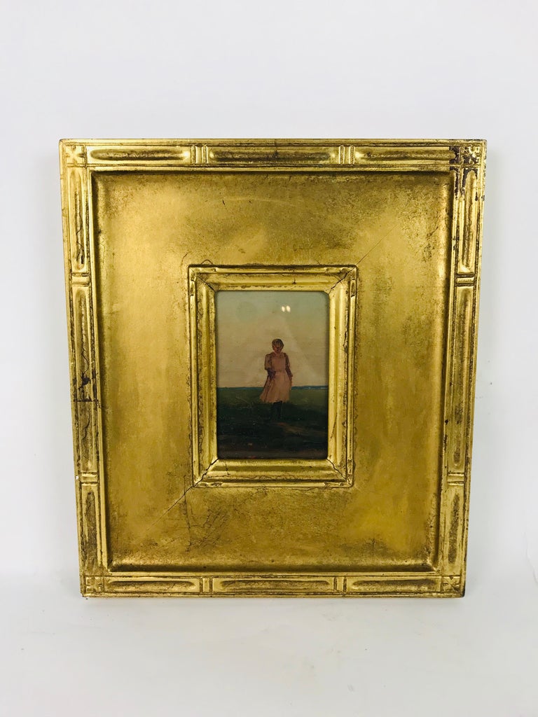 "Cecile Baxter" Elijah Baxter Oil on Board at 1stDibs