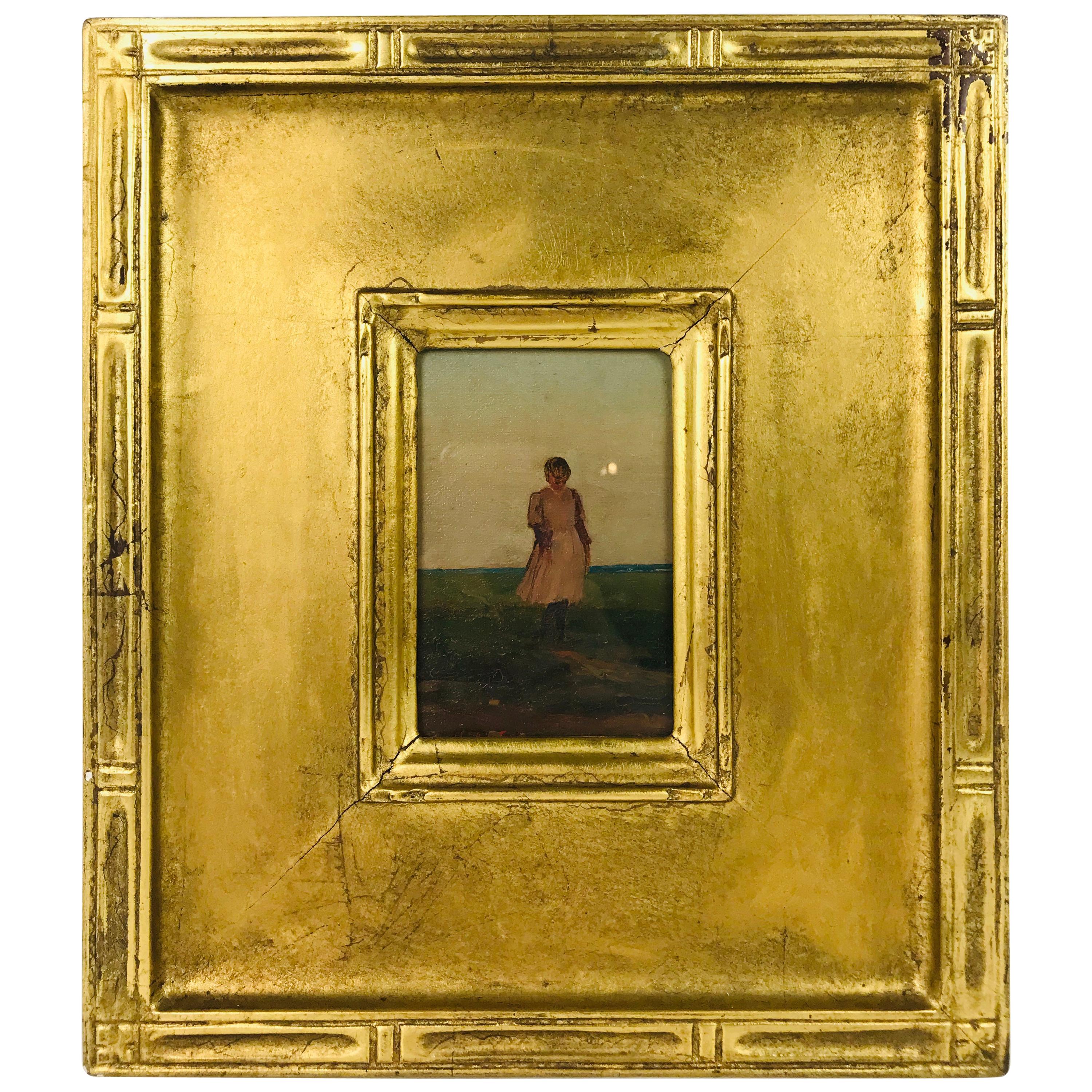 "Cecile Baxter" Elijah Baxter Oil on Board at 1stDibs