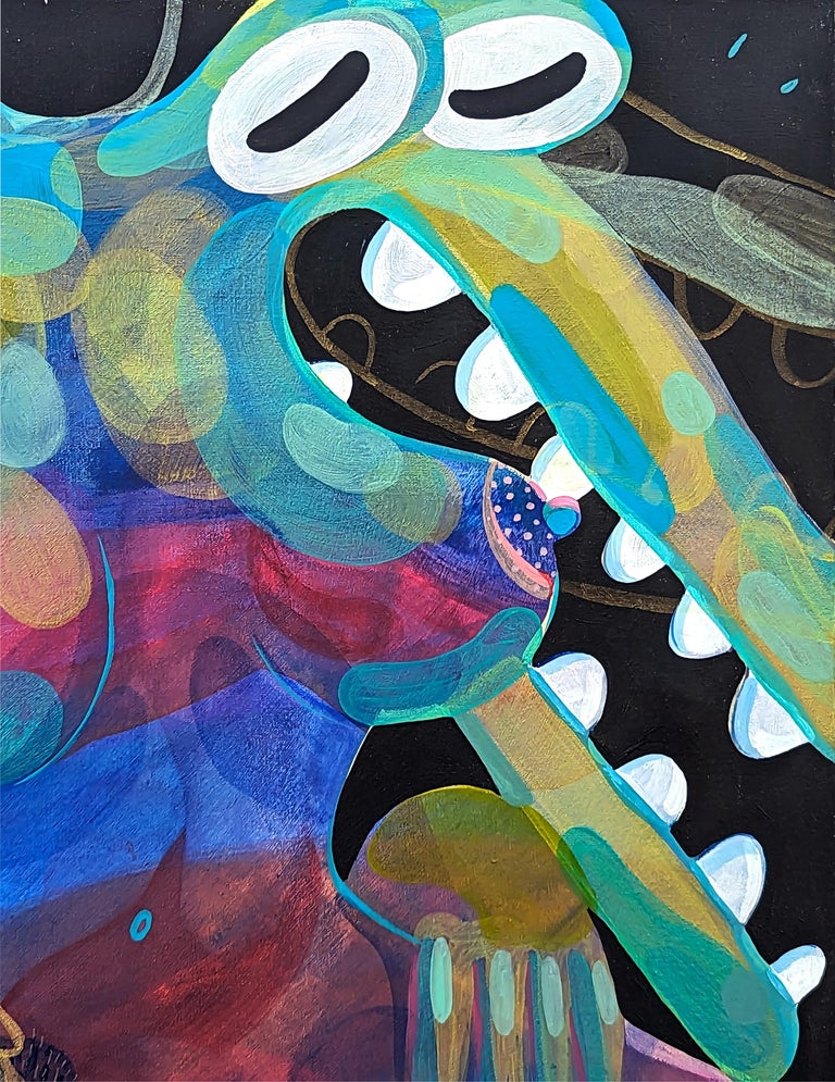 Cecilia Beaven - Contemporary Abstract Green and Pink Biomorphic Double ...