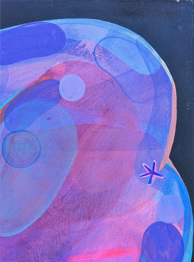 Cecilia Beaven - Contemporary Abstract Pink and Blue Biomorphic ...