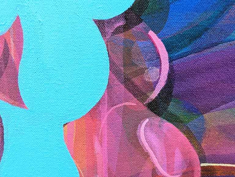 Cecilia Beaven - Contemporary Abstract Purple and Blue Toned Biomorphic ...