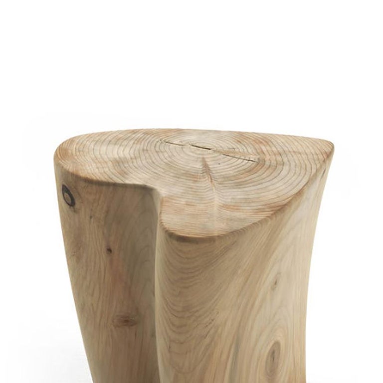 Cedar Heart Stool in Solid Cedar Wood For Sale at 1stDibs