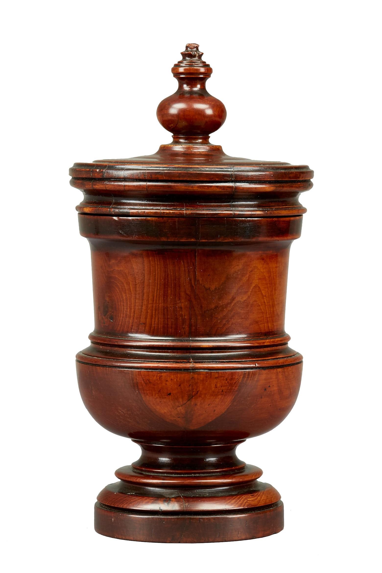 Cedar Tobacco Jar, English, George III, circa 1800 at 1stDibs