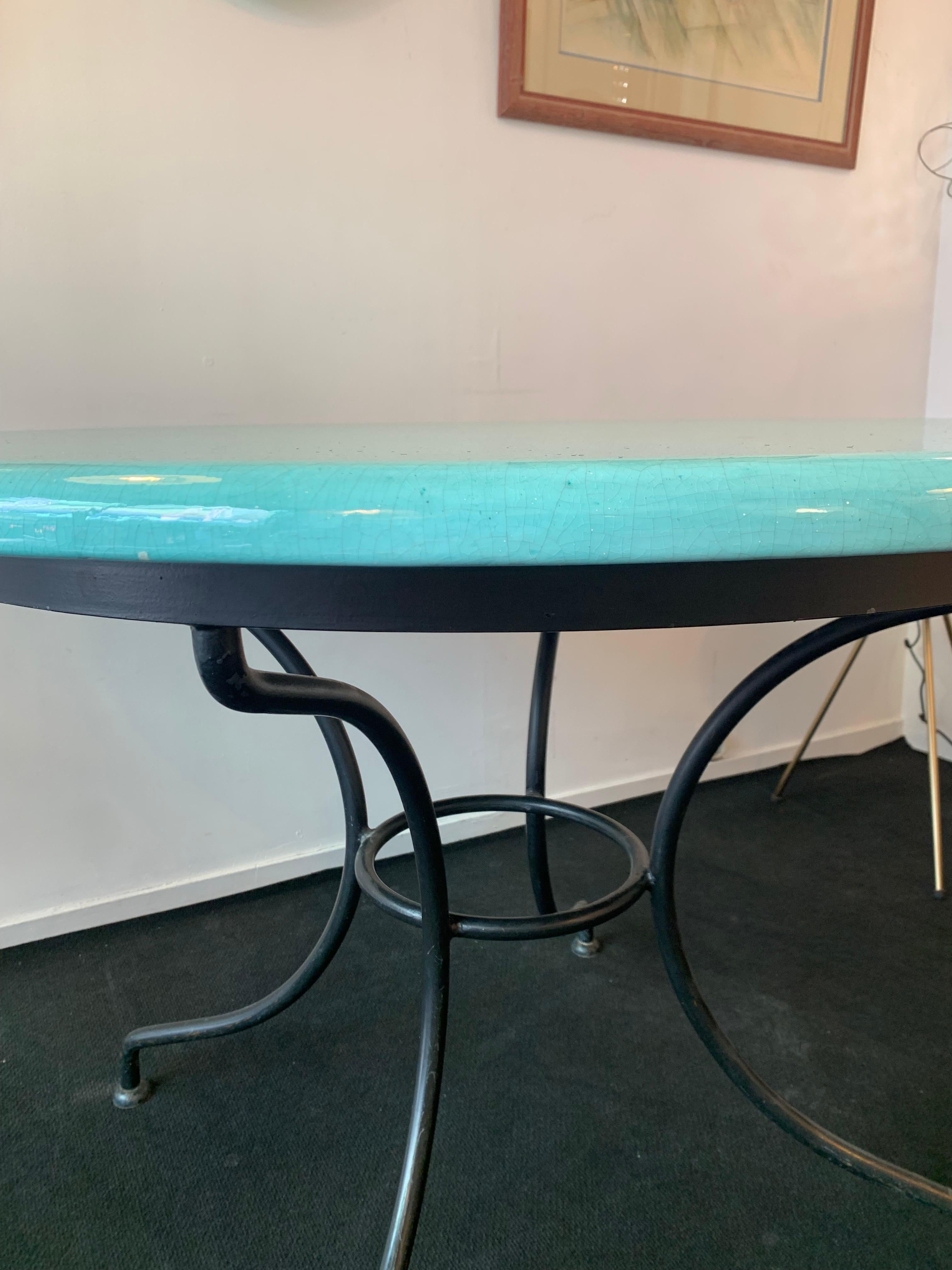 Cedre Rouge, Indoor / Outdoor Table in Enamelled Lava Stone, 1980 at ...