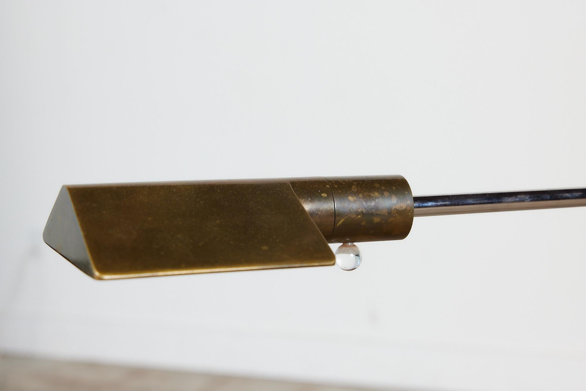 Cedric Hartman Brass and Stainless Steel Floor Lamp at 1stDibs
