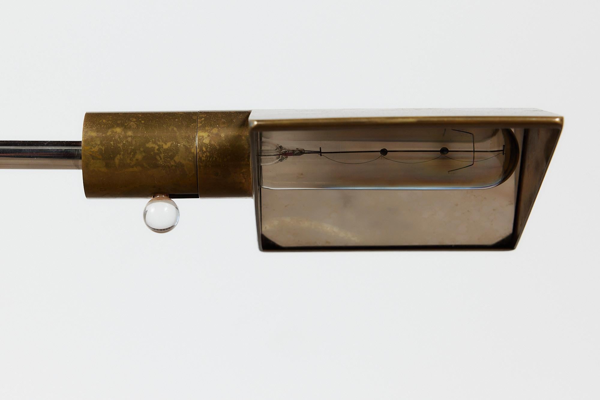 Cedric Hartman Brass and Stainless Steel Floor Lamp at 1stDibs
