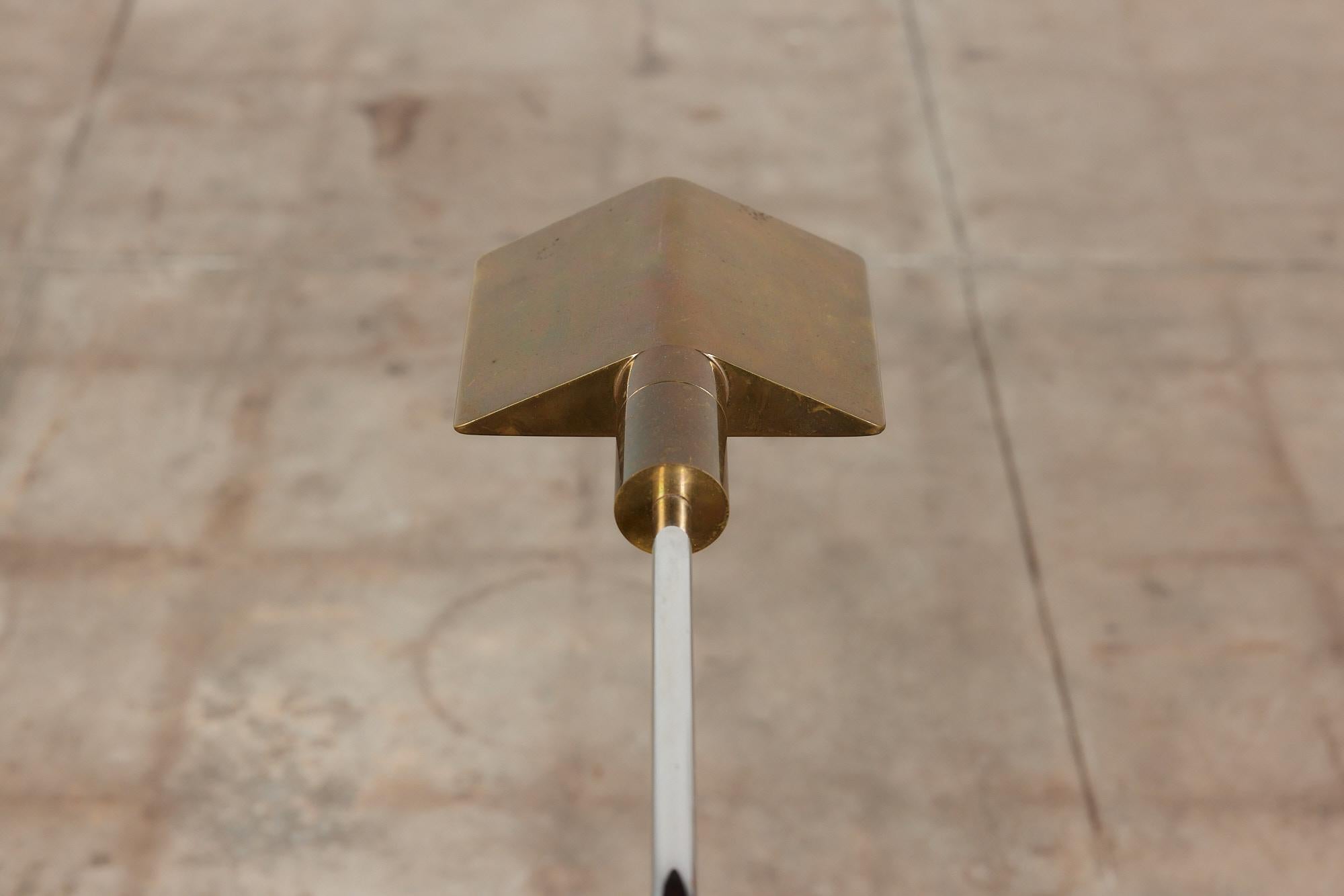 Cedric Hartman Brass and Stainless Steel Floor Lamp at 1stDibs