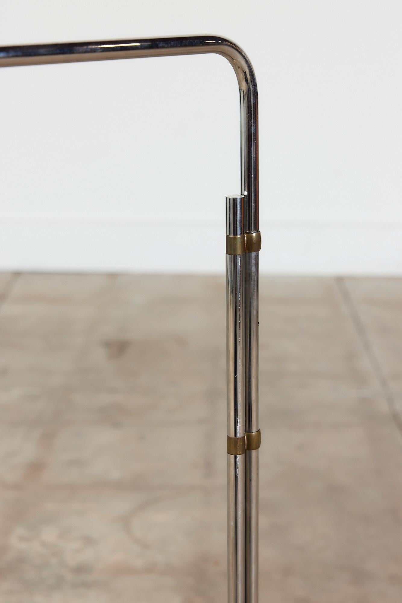 Cedric Hartman Brass and Stainless Steel Floor Lamp at 1stDibs