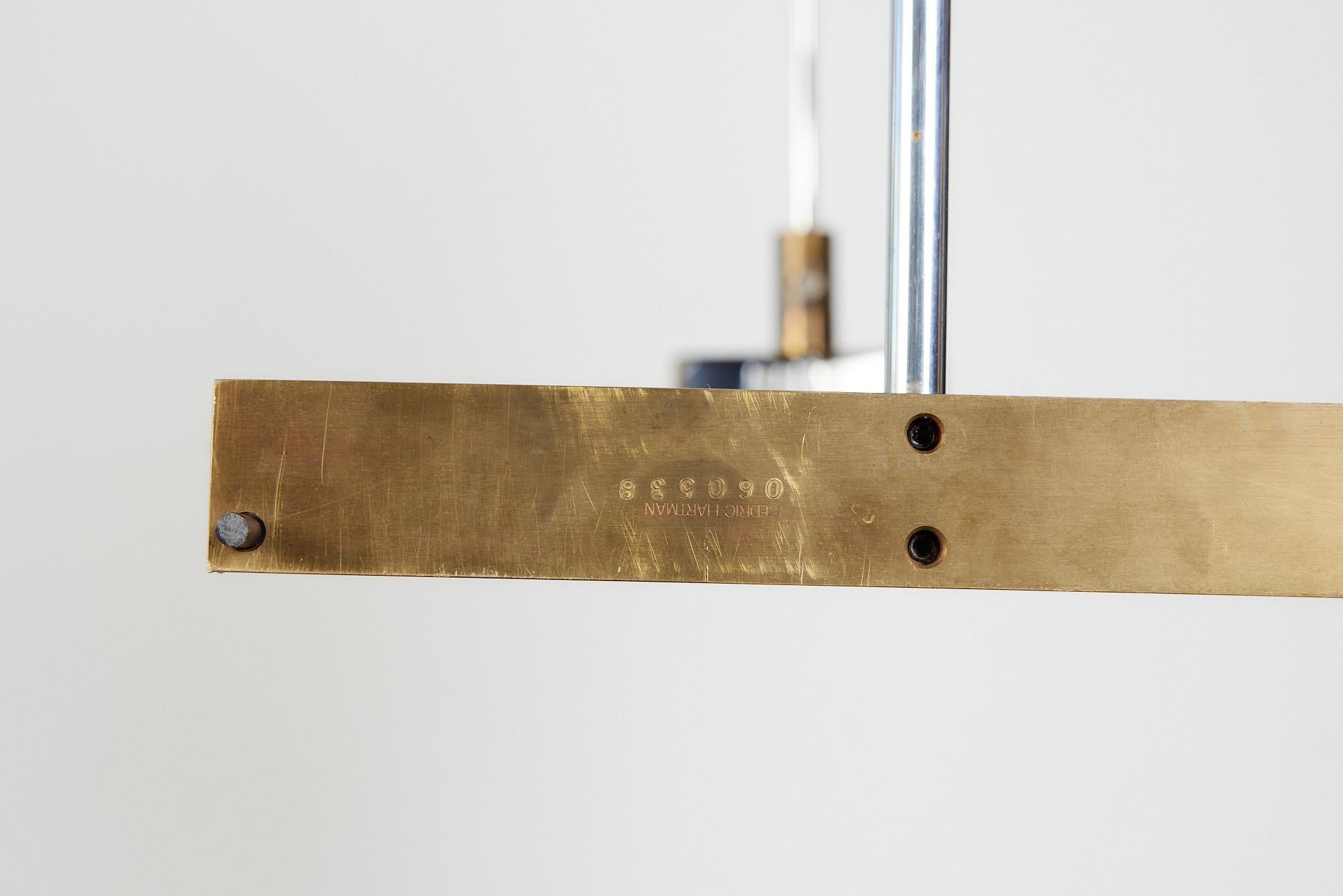 Cedric Hartman Brass and Stainless Steel Floor Lamp at 1stDibs
