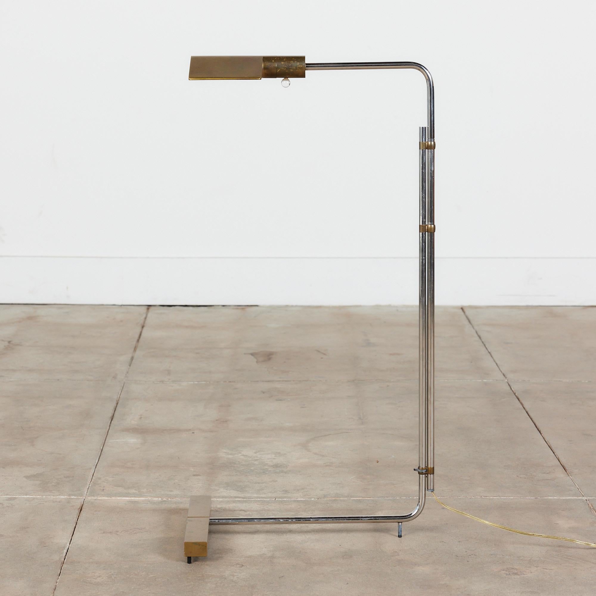 Cedric Hartman Brass and Stainless Steel Floor Lamp at 1stDibs