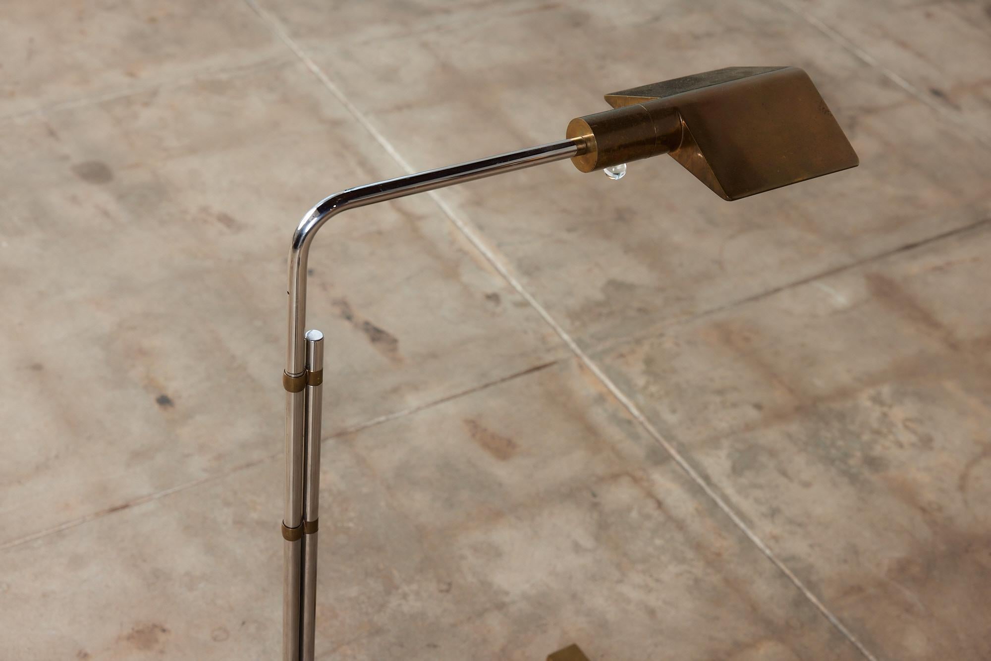 Cedric Hartman Brass and Stainless Steel Floor Lamp at 1stDibs