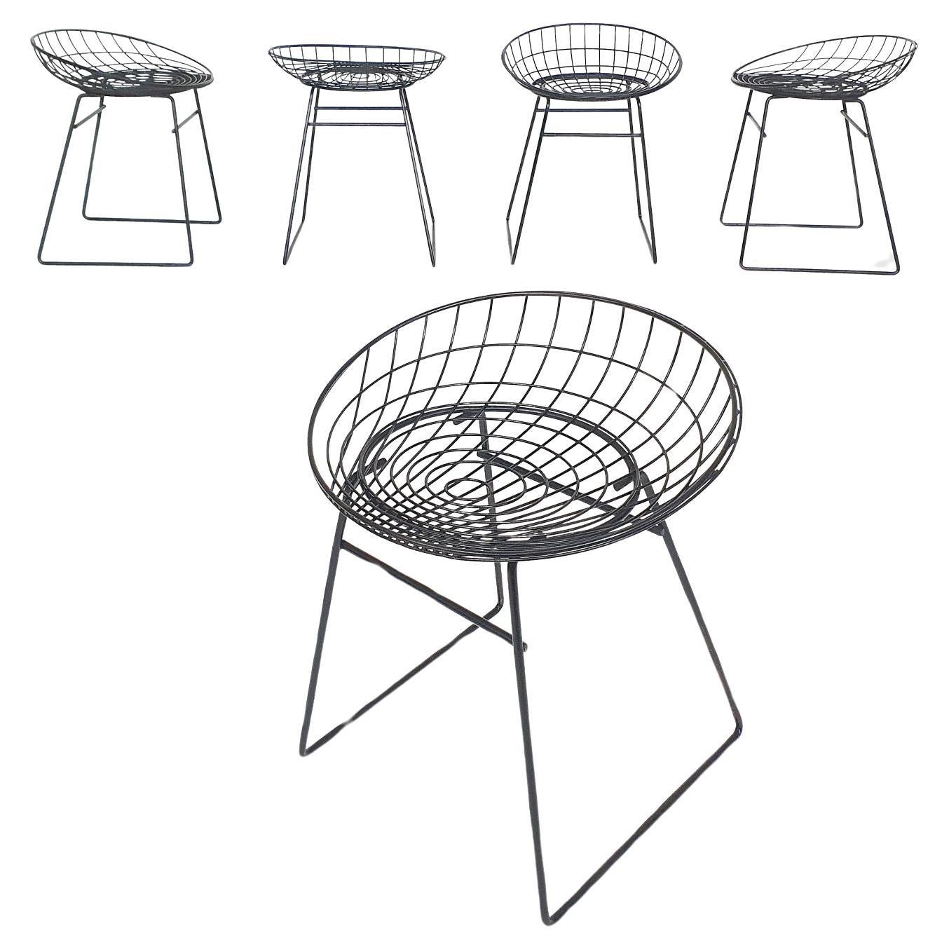 Pastoe KM05 wire stool Cees Braakman 1950s Holland For Sale at 1stDibs