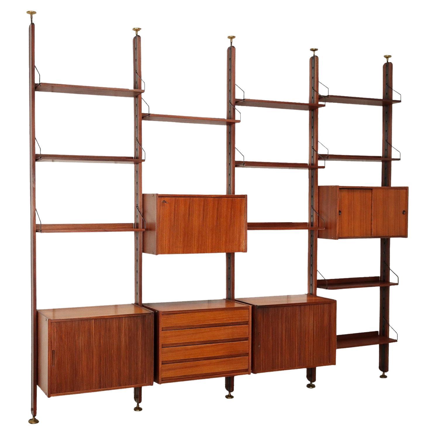 Italian Modern Walnut, Birch and Mahogany Cabinet or Bookcase, Arturo ...