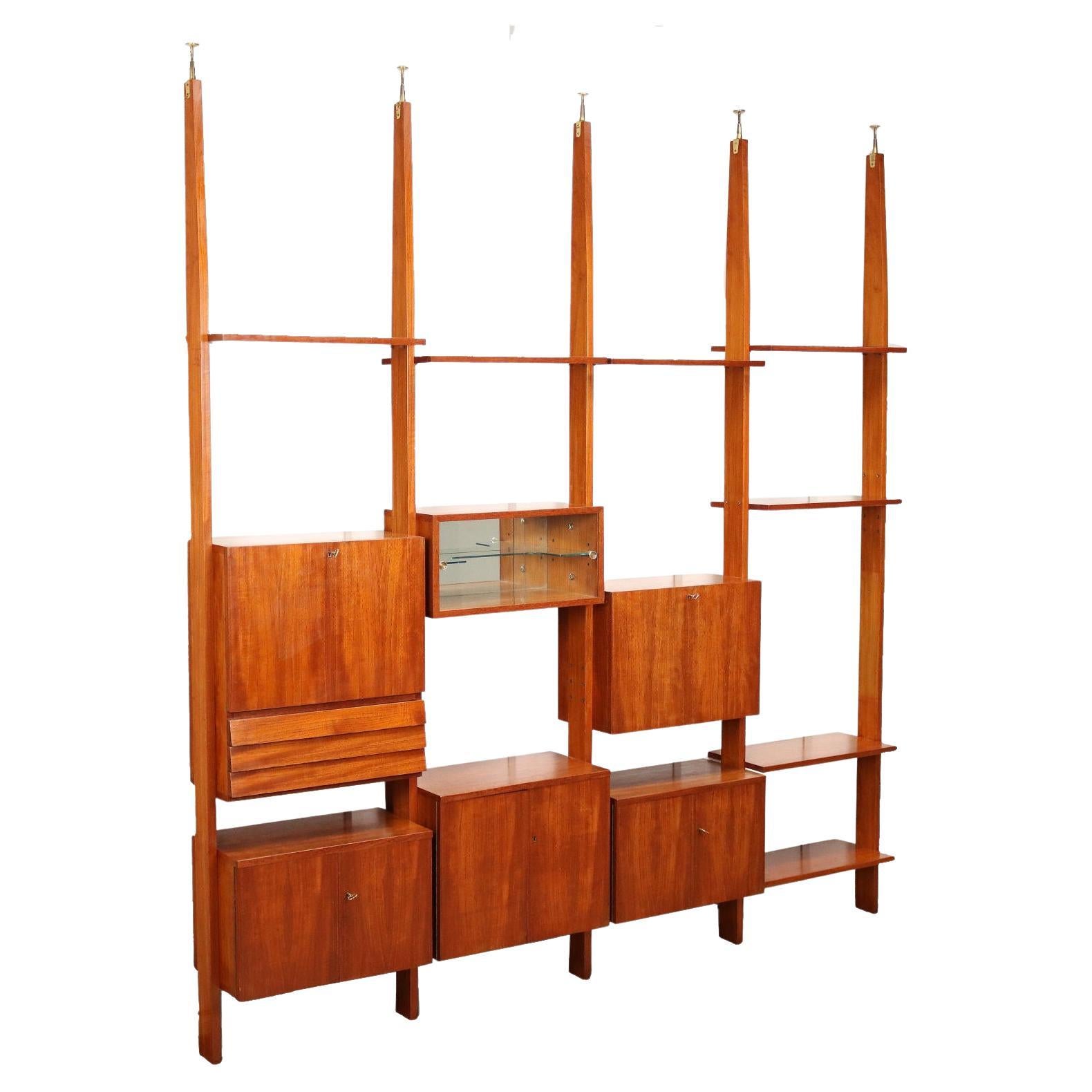 Leonardo Fiori for ISA Floor to Ceiling Teak Bookcase, Italy, 1950s at ...
