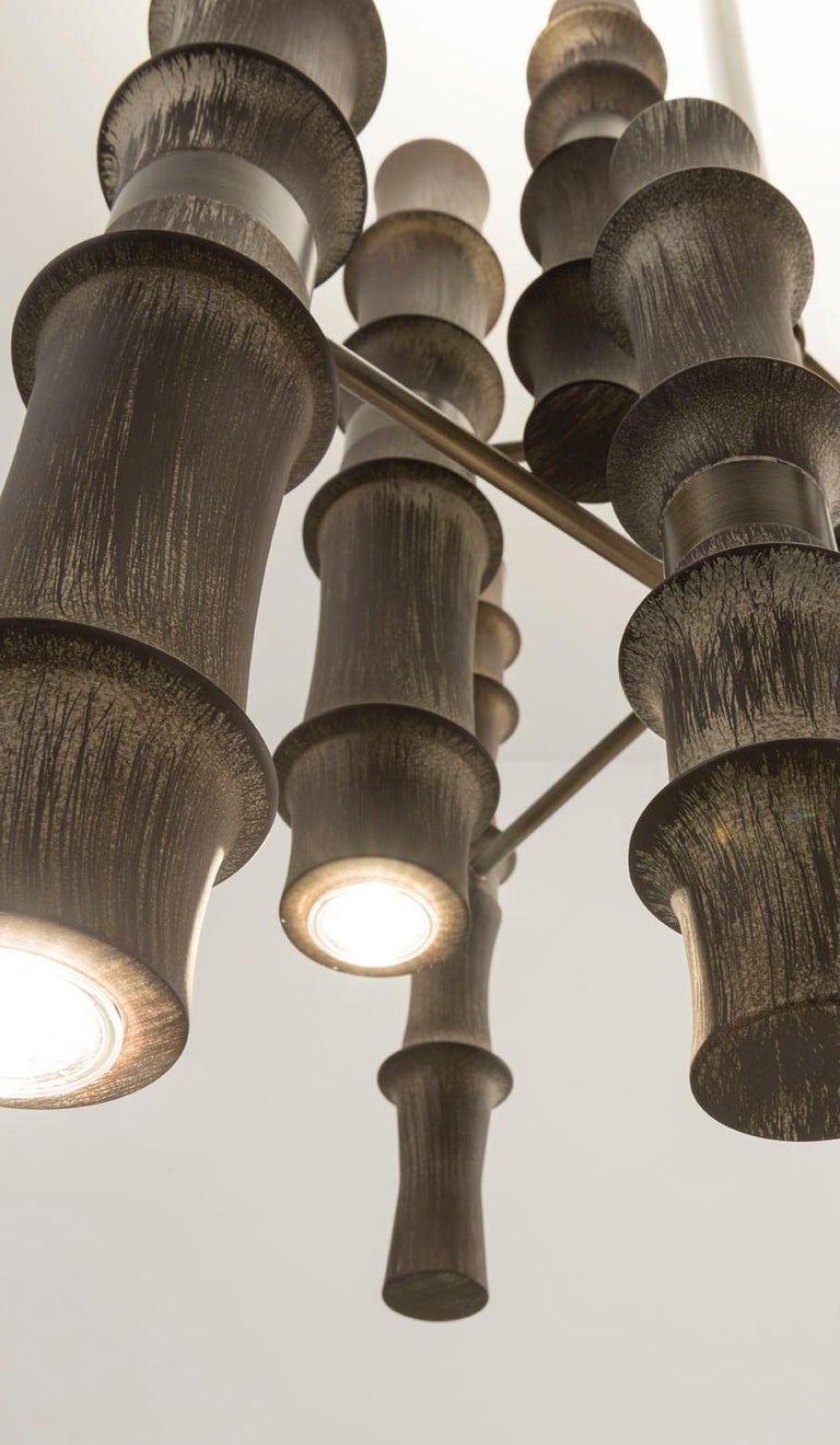 Ceiling Lamp Bronzed Metal Frame Elemts Antique Bronze Finish Decorated ...