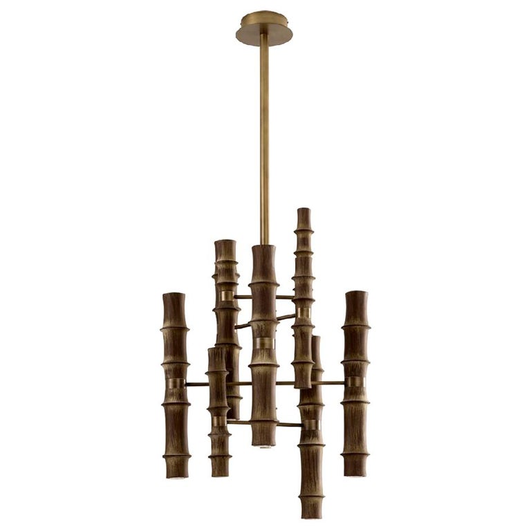 Ceiling Lamp Bronzed Metal Frame Elemts Antique Bronze Finish Decorated ...